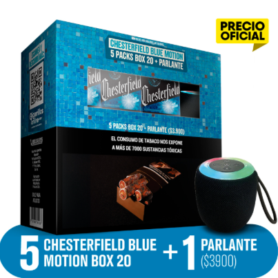 Combo Chesterfield Blue Motion Box 20 - Comprar Cigarrillos Online
